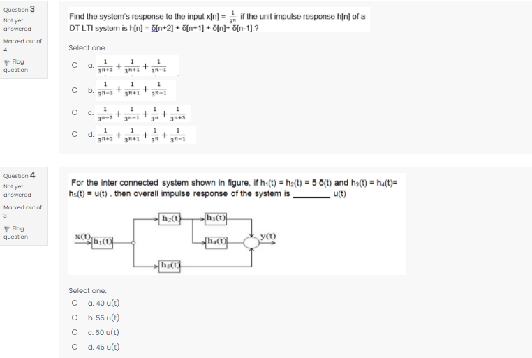 Solved Question 3 Not yet answered Find the system's | Chegg.com