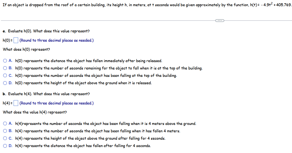 Solved If an object is dropped from the roof of a certain | Chegg.com