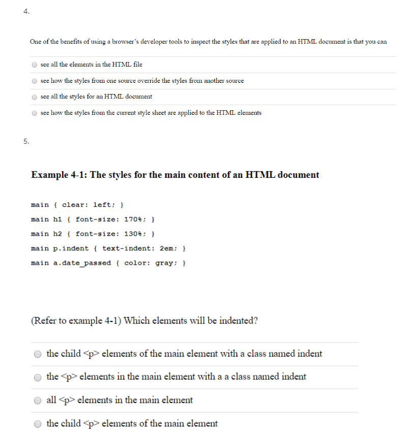 Solved 1.HTML CSS Which of the following units is a relative | Chegg.com
