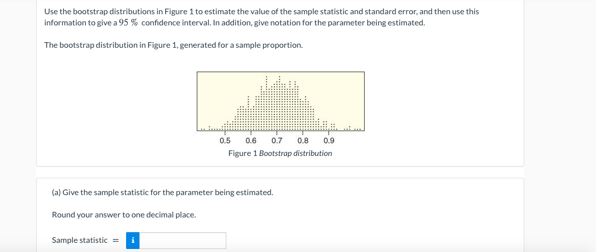 Solved Use the bootstrap distributions in Figure 1 to | Chegg.com