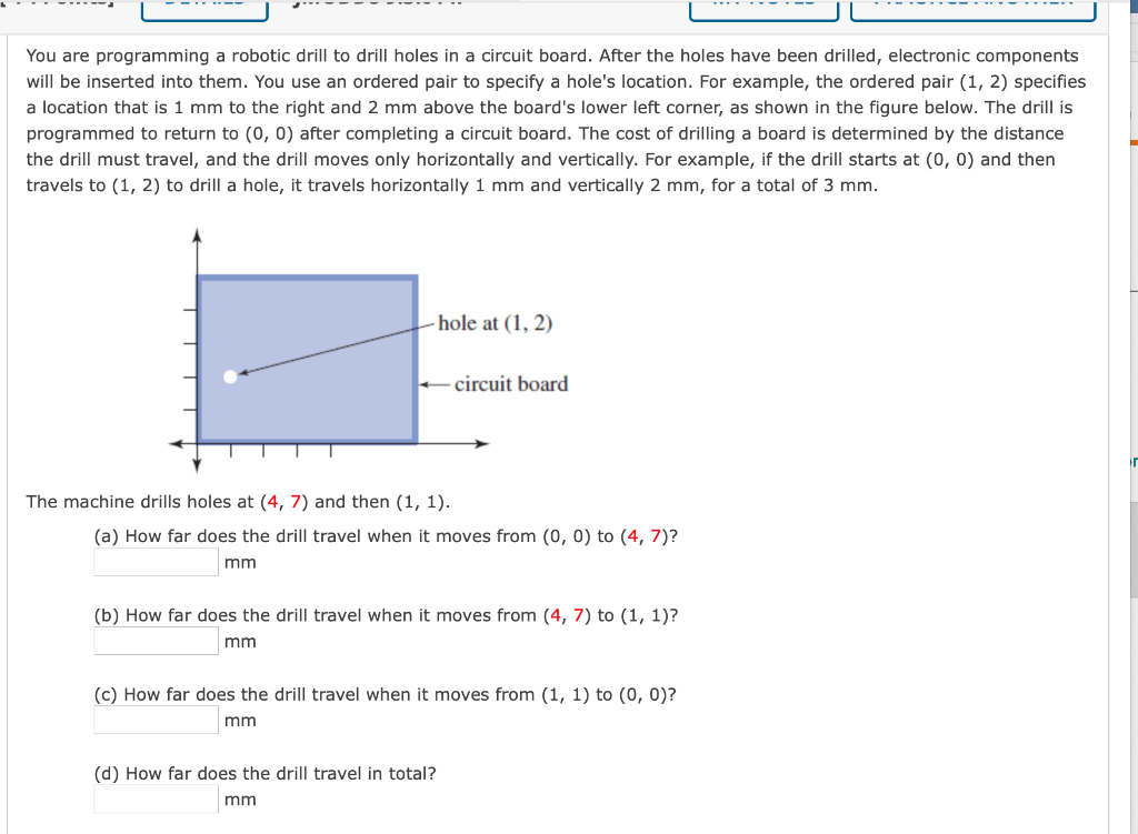 Solved You are programming a robotic drill to drill holes in | Chegg.com