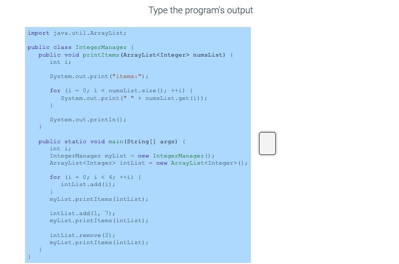 Solved Type the program's output | Chegg.com