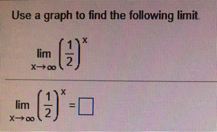 Solved Use a graph to find the following limit lim I- lim 2 | Chegg.com