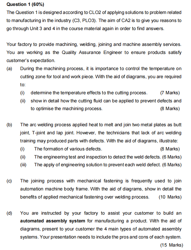 Solved Question 1(60%) The Question 1 is designed according | Chegg.com