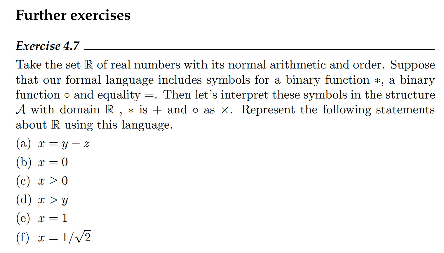 Solved Take the set R of real numbers with its normal | Chegg.com