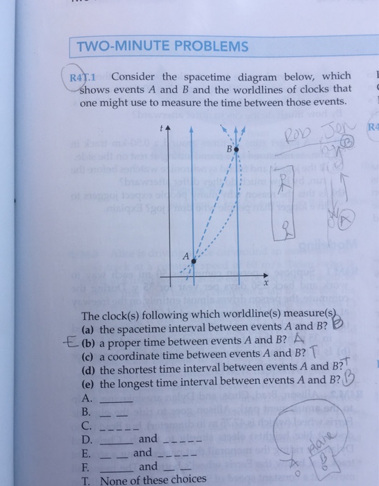 Solved TWO-MINUTE PROBLEMS R4? Consider the spacetime | Chegg.com