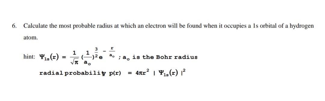 Solved Calculate The Most Probable Radius At Which An