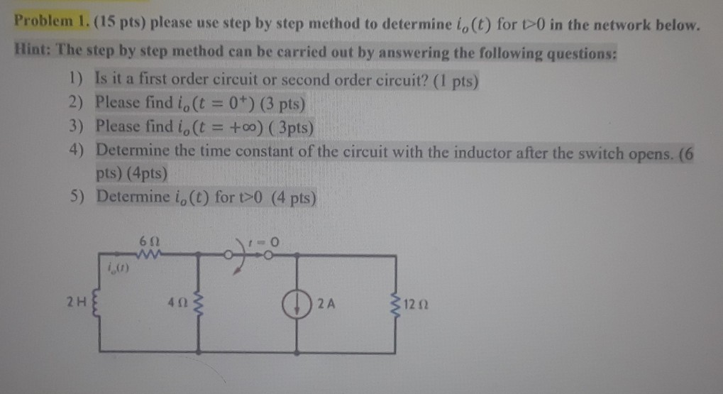 Solved Problem 1. (15 pts) please use step by step method to | Chegg.com Solved Problem 1. (15 pts) please use step by step method to | Chegg.com