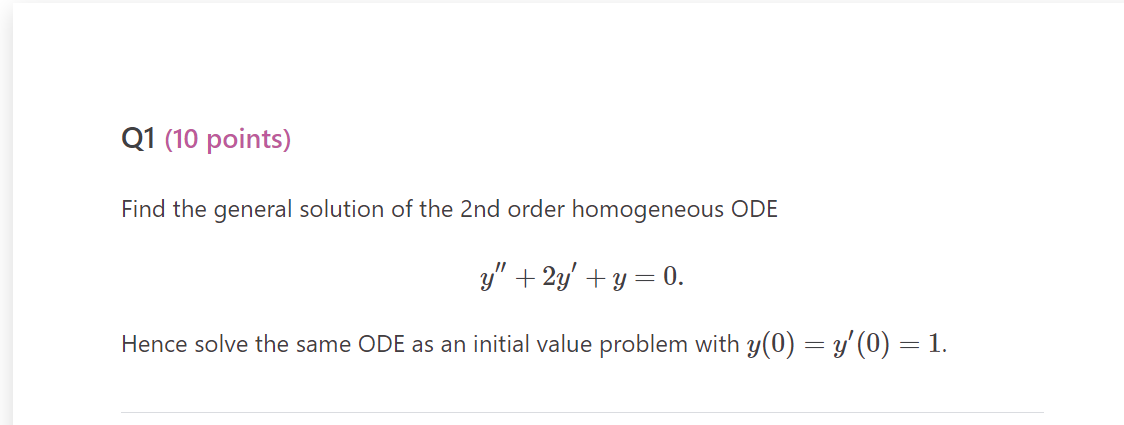 Solved Find the general solution of the 2 nd order | Chegg.com