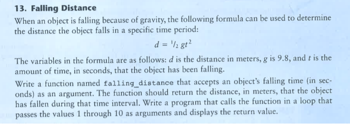 Solved 13. Falling Distance When an object is falling | Chegg.com