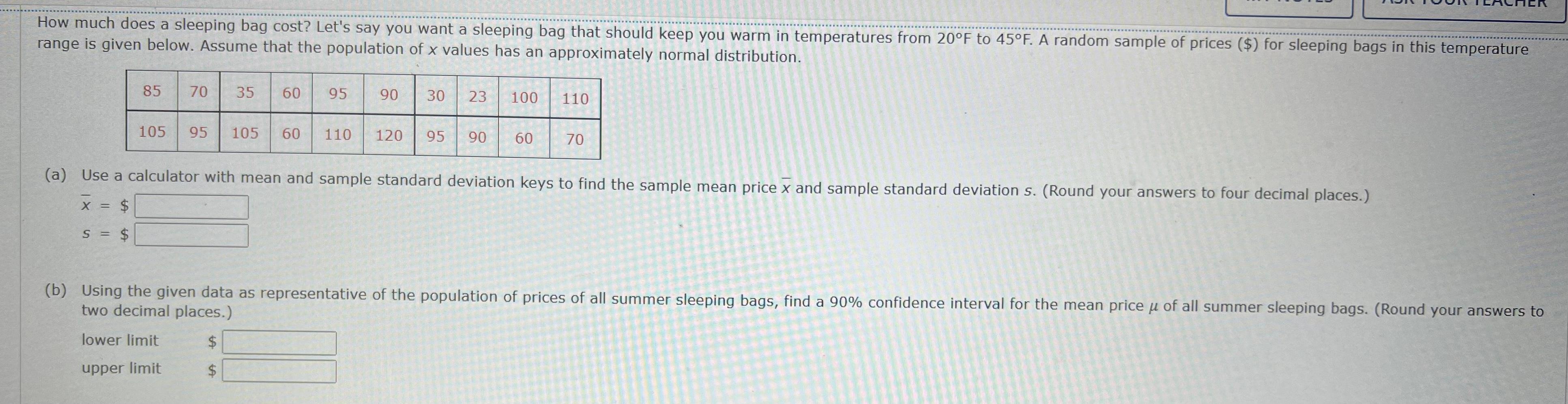 Solved range is given below. Assume that the population of x | Chegg.com