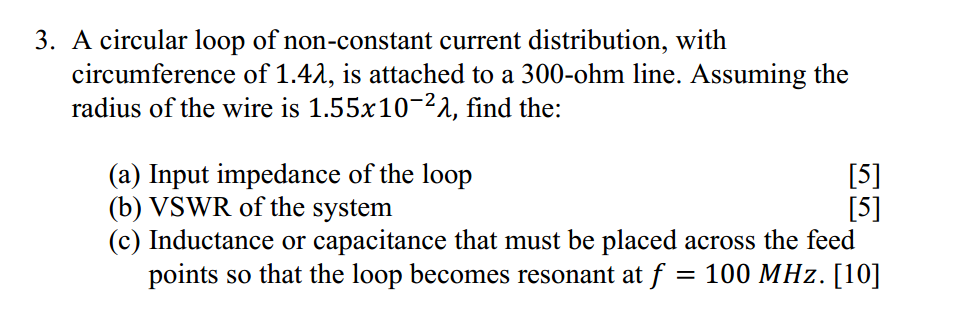 Solved 3. A circular loop of non-constant current | Chegg.com