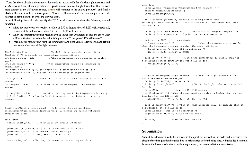 Change the *** symbols into working functions | Chegg.com