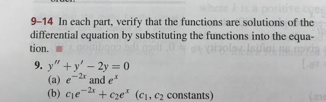Solved 9-14 In each part, verify that the functions are | Chegg.com