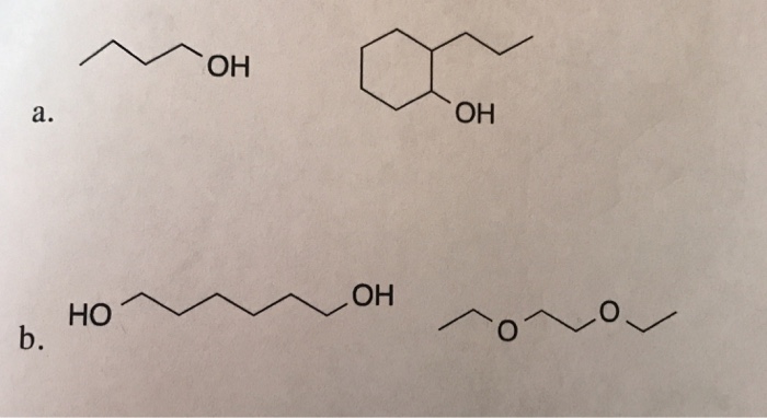 Solved For A: Circle higher boiling point and square higher | Chegg.com