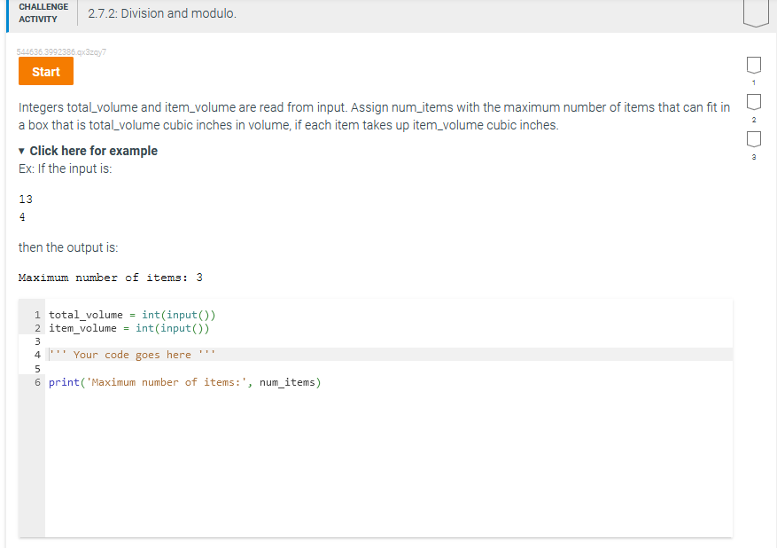 Solved Integers total_volume and item_volume are read from | Chegg.com Solved Integers total_volume and item_volume are read from | Chegg.com
