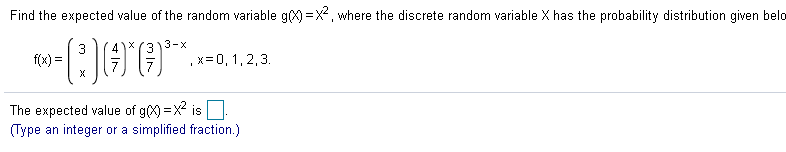 Solved Find The Expected Value Of The Random Variable Gx 