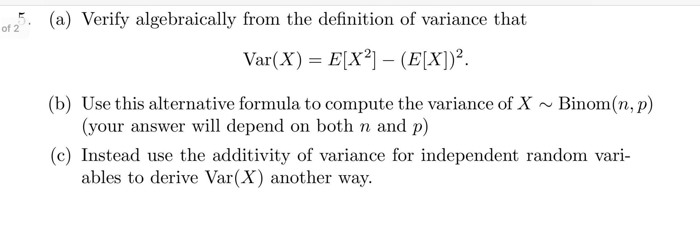 Solved (a) Verify algebraically from the definition of | Chegg.com