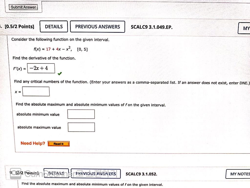 Solved Submit Answer 3. [0.5/2 Points] DETAILS PREVIOUS | Chegg.com