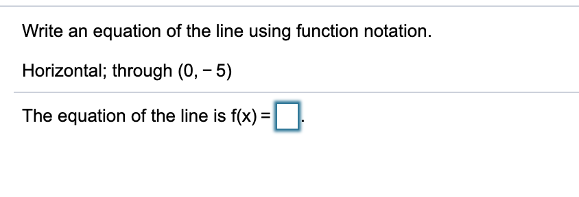 Solved Write An Equation Of The Line Using Function Chegg