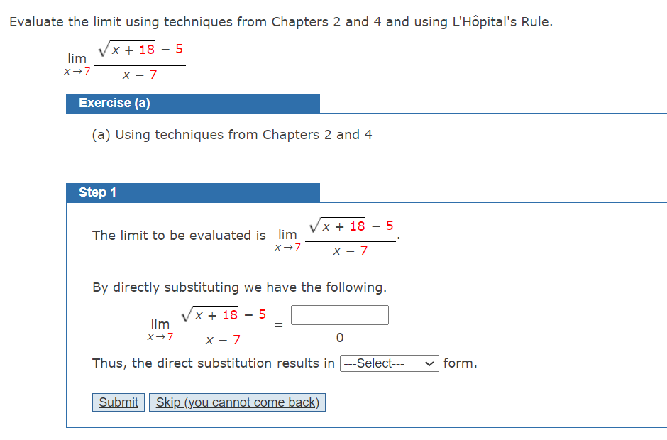 Solved Evaluate the limit using techniques from Chapters 2 | Chegg.com
