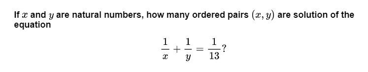 Solved If x and y are natural numbers, how many ordered | Chegg.com