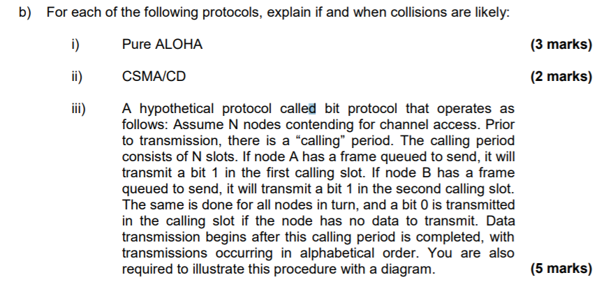 Solved Q1b is based on the Data link layer (DLL) of the | Chegg.com