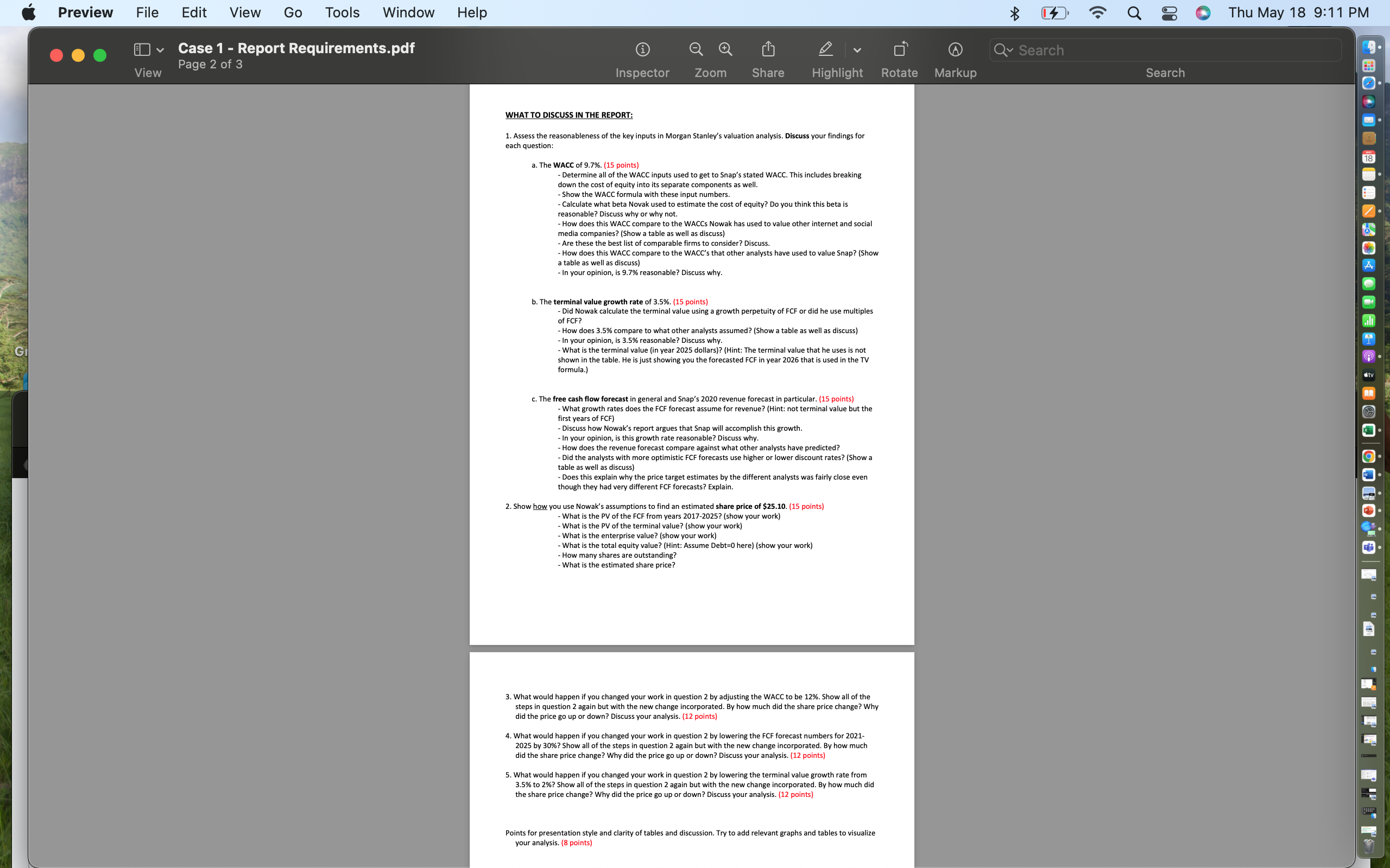 Solved 1. Assess the reasonableness of the key inputs in | Chegg.com
