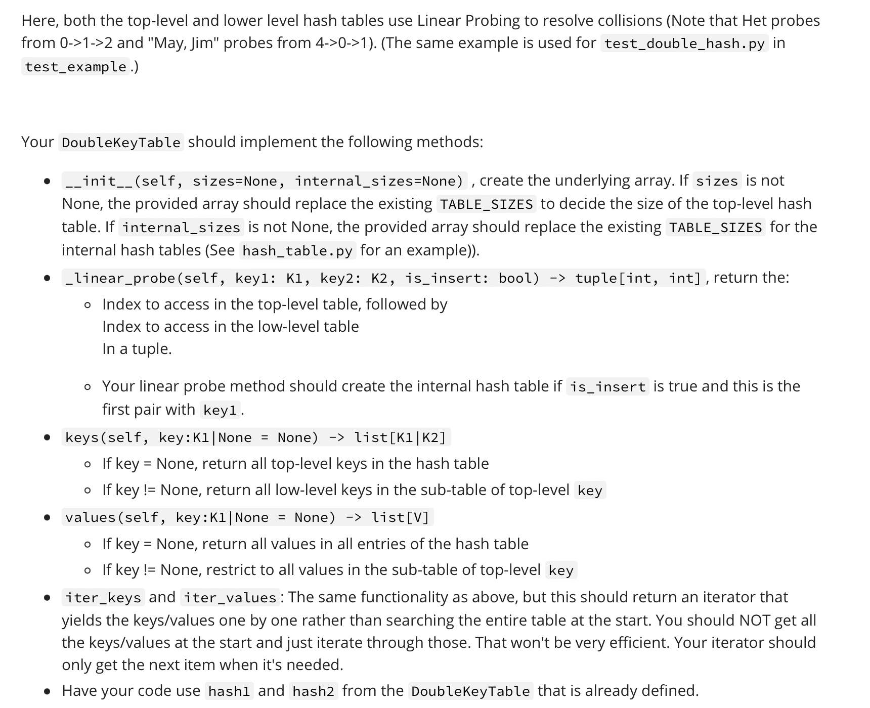 Solved Here, both the top-level and lower level hash tables | Chegg.com