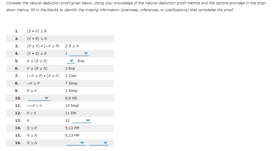 Solved Consider the natural deduction proof given below. | Chegg.com
