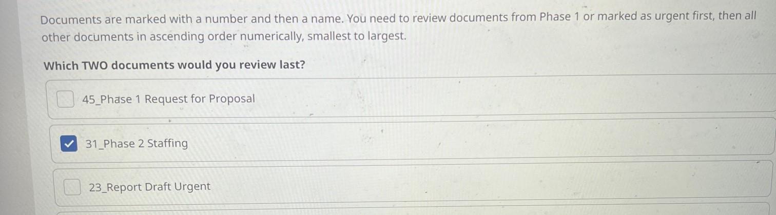 Solved Documents are marked with a number and then a name. | Chegg.com
