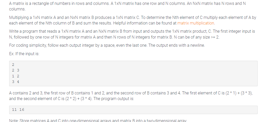 Solved A matrix is a rectangle of numbers in rows and | Chegg.com