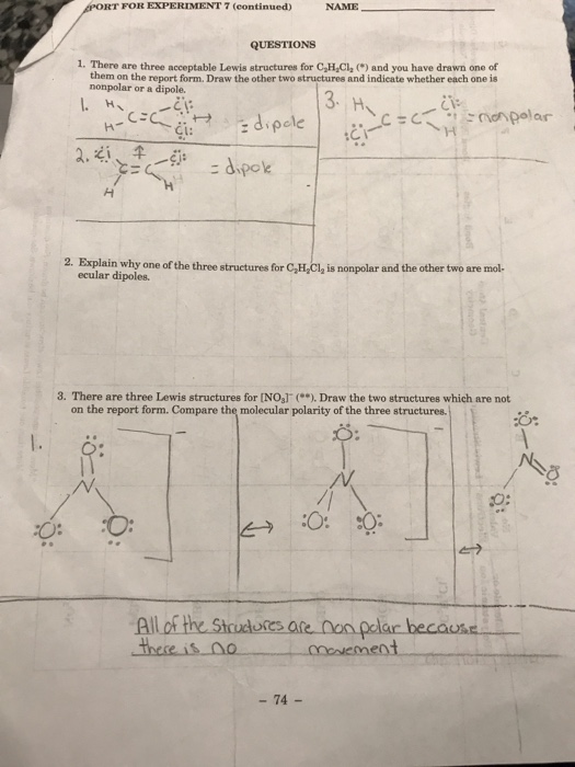 Solved RT FOR EXPERIMENT 7 (continued) NAME QUESTIONS 1. | Chegg.com