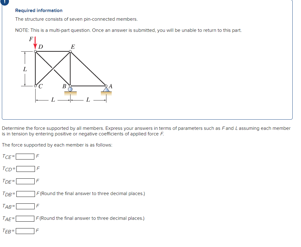 Solved Required information The structure consists of seven | Chegg.com