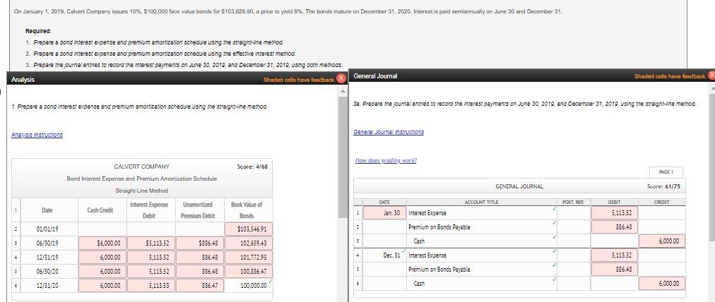 On January 1, 2019, Calvert Company issues 10%, | Chegg.com