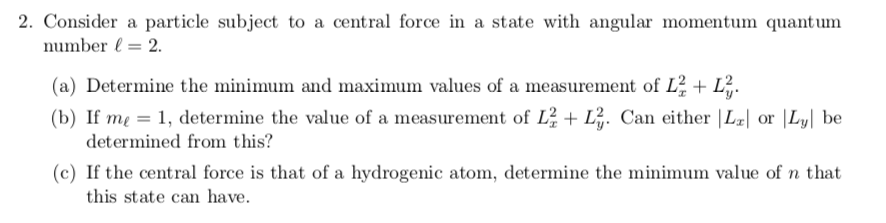 Solved 2. Consider a particle subject to a central force in | Chegg.com