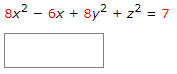 Solved 8x2−6x+8y2+z2=7 | Chegg.com
