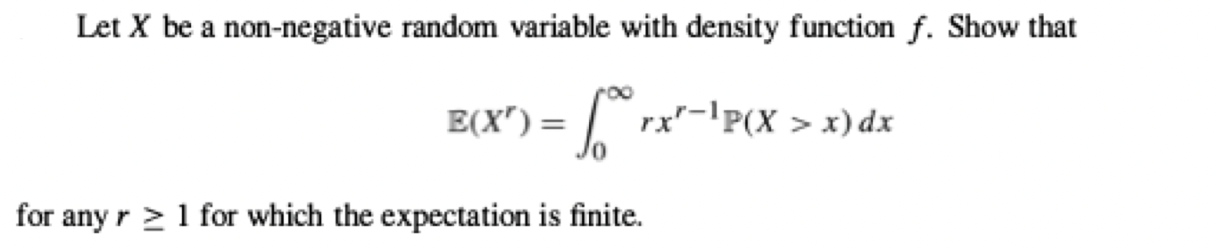 Solved Let X be a non-negative random variable with density | Chegg.com