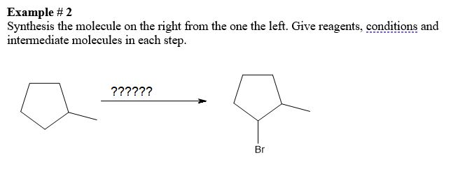 Solved Example #2 Synthesis the molecule on the right from | Chegg.com
