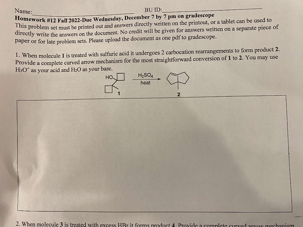 Solved Name: BU ID: Homework \#12 Fall 2022-Due Wednesday, | Chegg.com