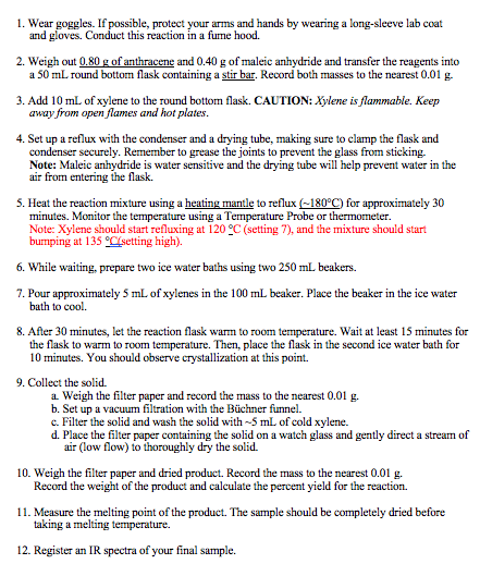 Solved Post lab Experiment's name: The Diels-Alder Reaction | Chegg.com