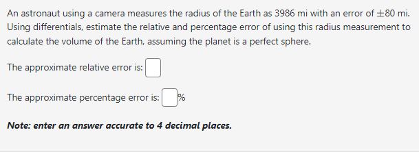 Solved An astronaut using a camera measures the radius of | Chegg.com