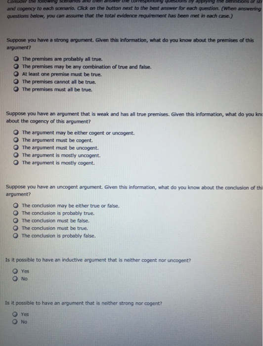 Solved Consider the following scenarios and answer the | Chegg.com