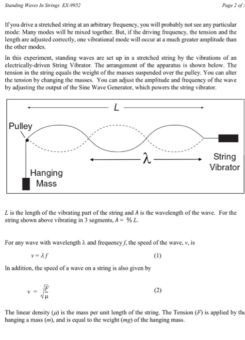 Solved 5. With the wave vibrating in two segments, the | Chegg.com