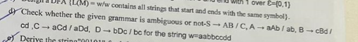 Solved all strings that start and ends with the same | Chegg.com