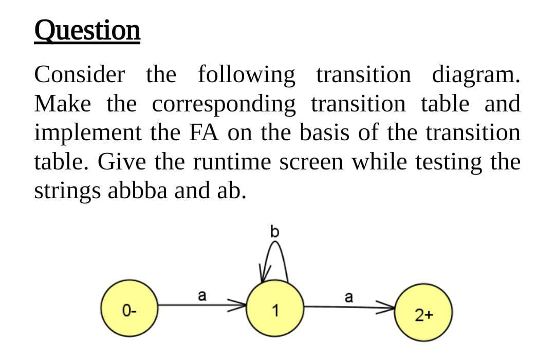 Solved Uuestion Consider the following transition diagram. | Chegg.com