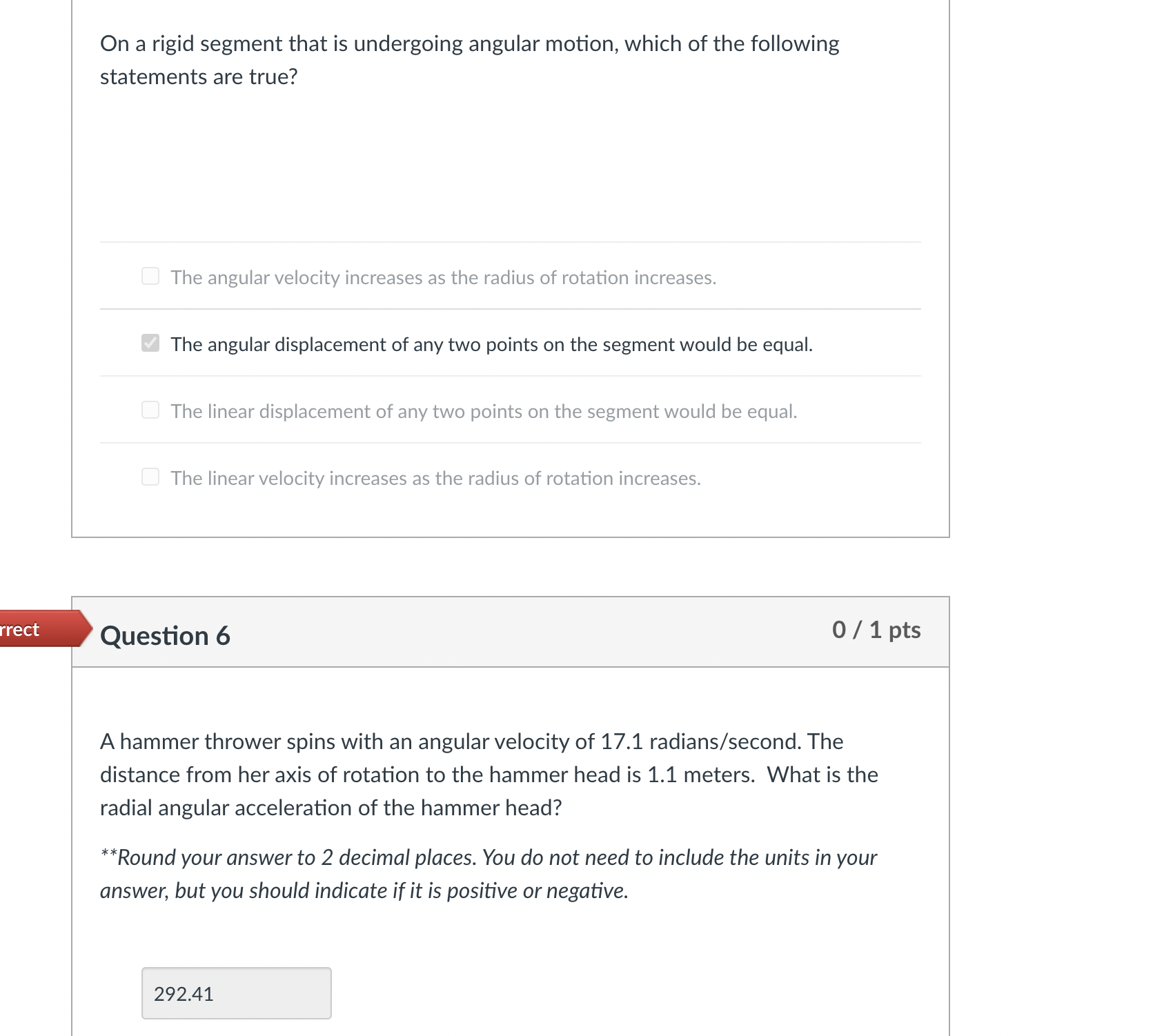 Solved On a rigid segment that is undergoing angular motion, | Chegg.com