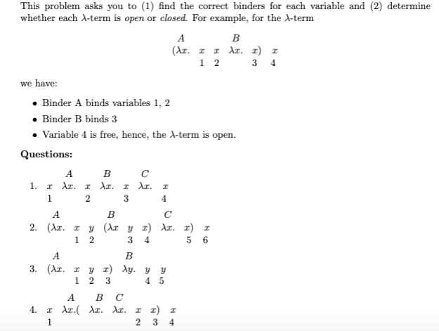 Solved This problem asks you to (1) find the correct binders | Chegg.com