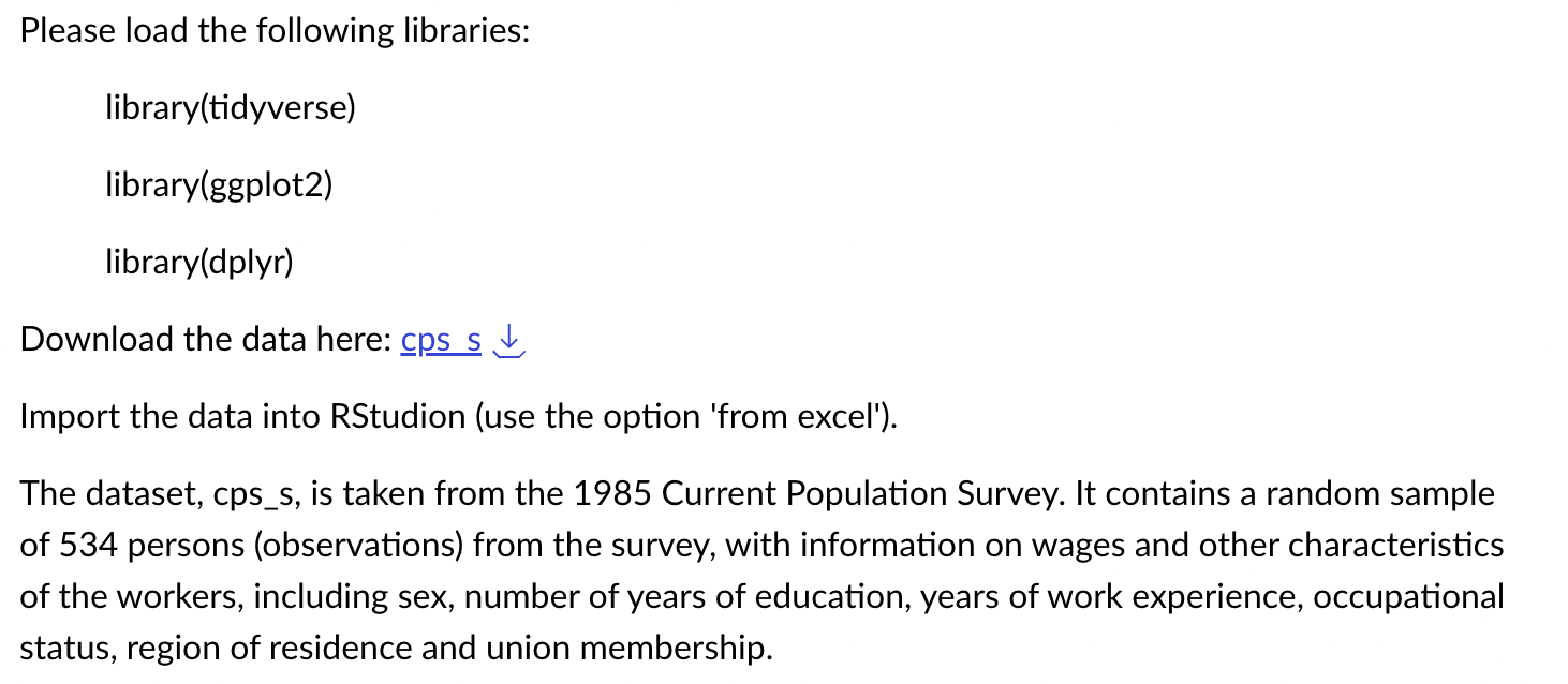 Please load the following libraries: | Chegg.com