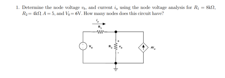 Solved 1. Determine the node voltage vb, and current iq | Chegg.com Solved 1. Determine the node voltage vb, and current iq | Chegg.com